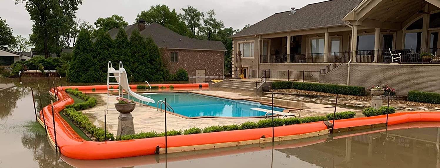 Inflatable flood barrier | Water filled flood barrier｜Flood guard bag ...